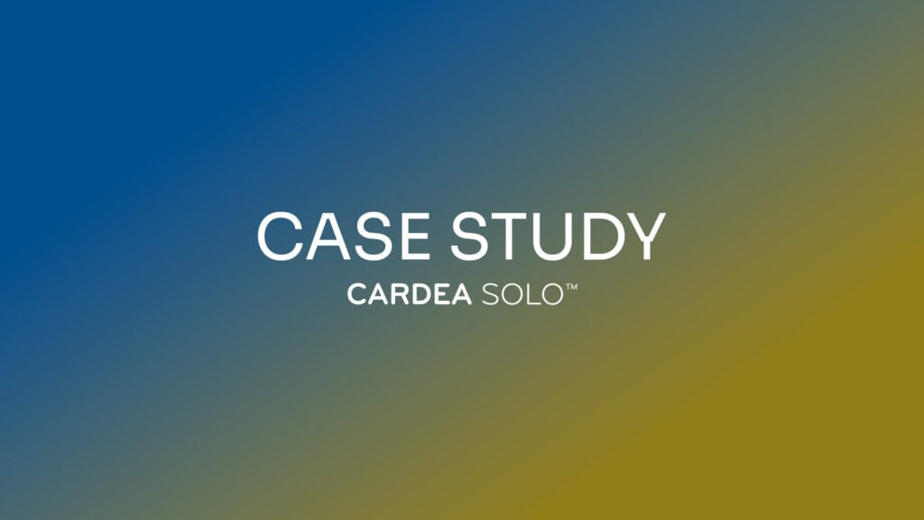 New Onset AF Detected Early By Cardea SOLO™, Facilitating ...